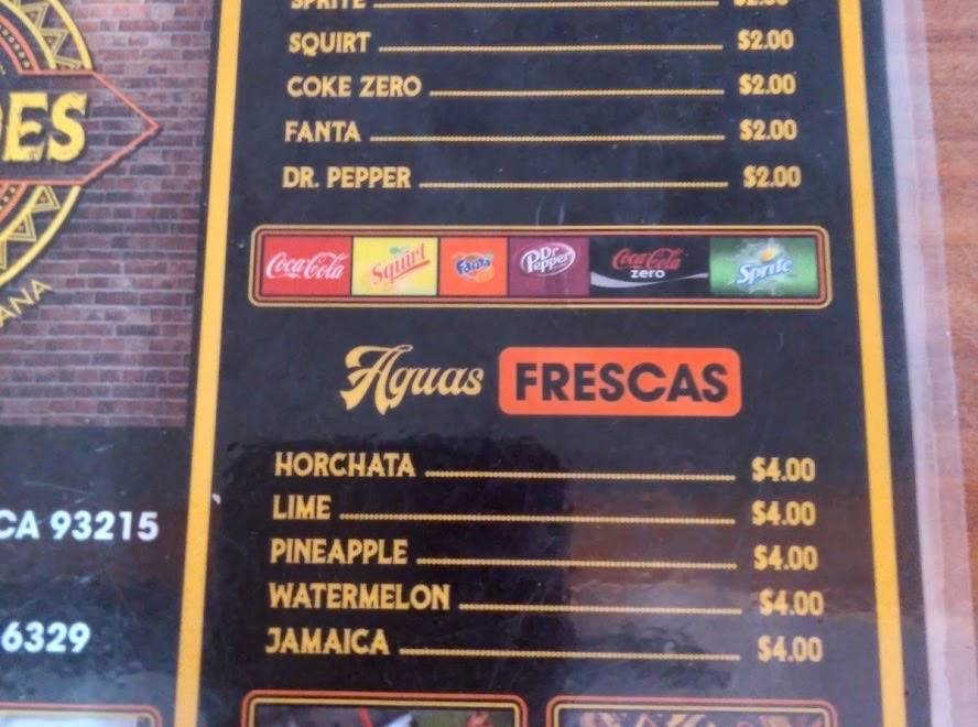 Menu at Tacos Humildes LLC restaurant, Delano, Jefferson St