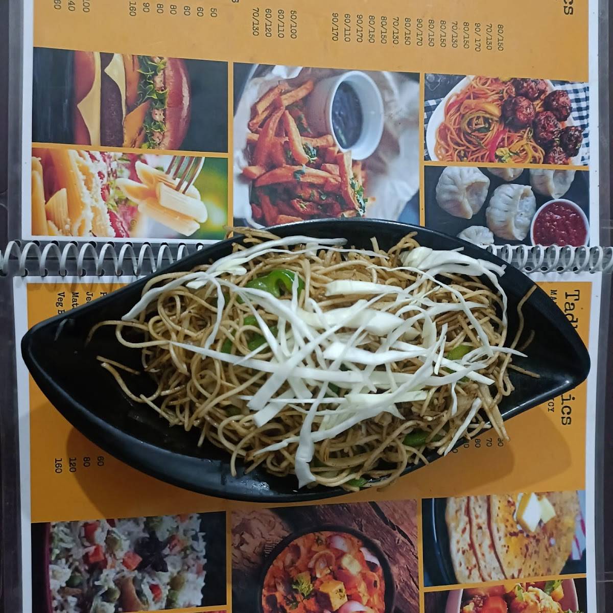 Menu at Tadkaaholics, Anora Kala