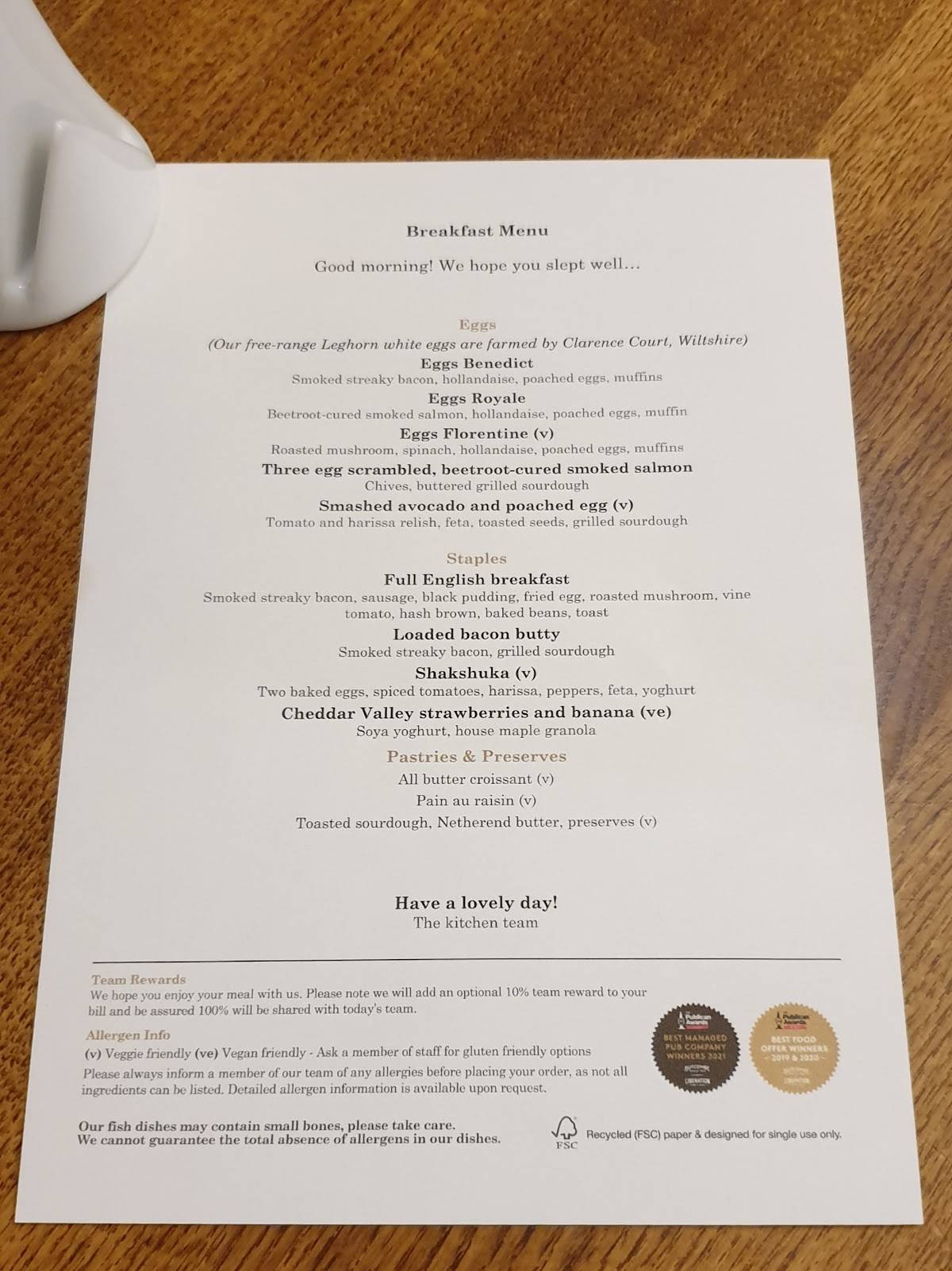 Menu at The Avon Causeway pub & bar, Christchurch, Avon Causeway