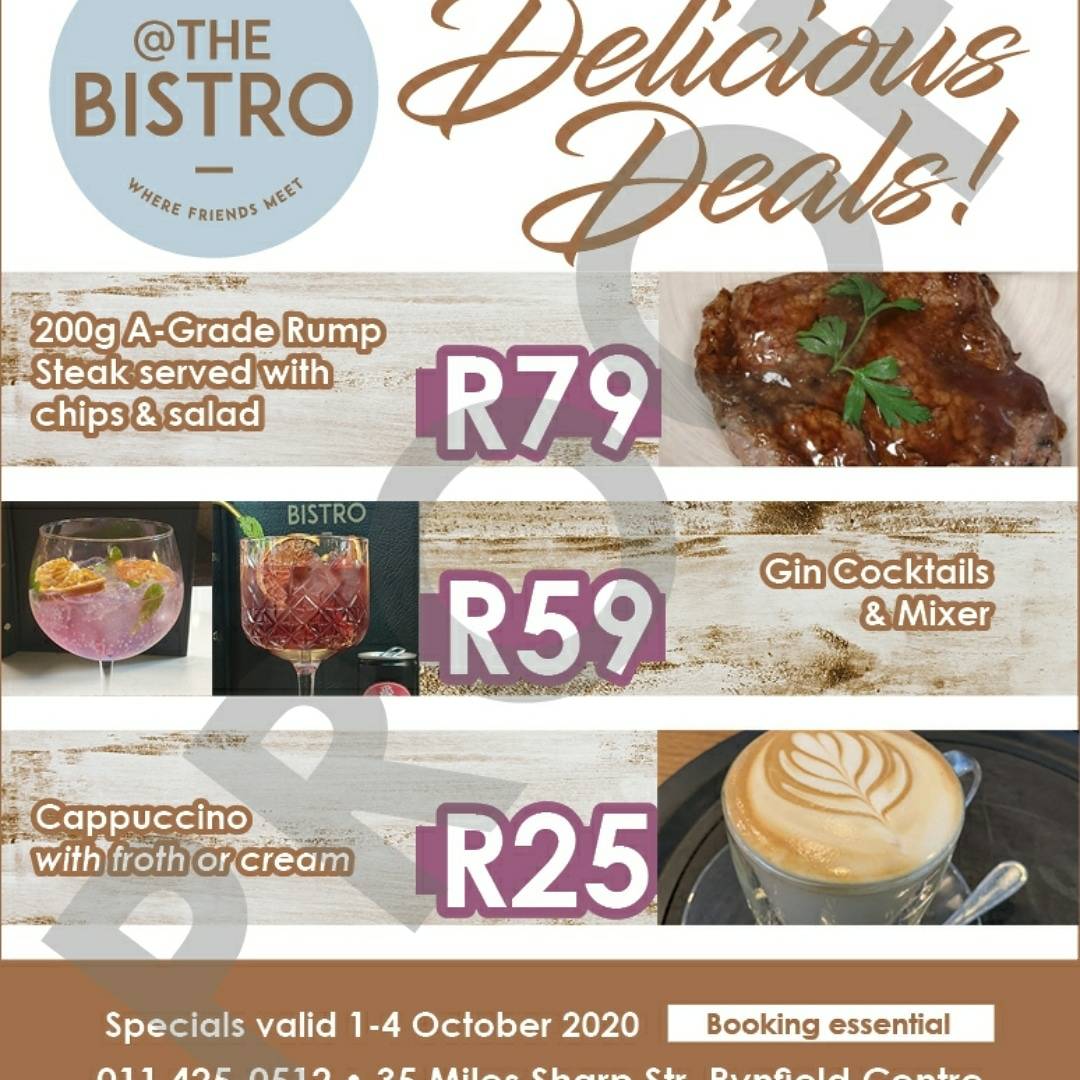 Menu at @ The Bistro Rynfield BBQ, Benoni