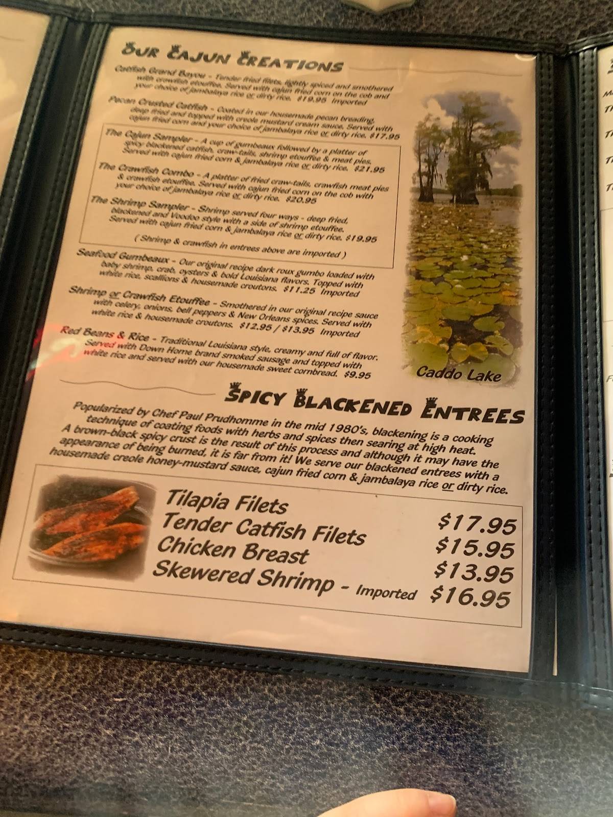 Menu at The Blind Tiger pub & bar, Shreveport