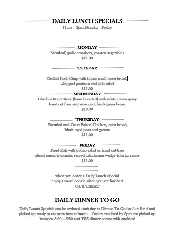 Menu at The Blue Frog restaurant, Marshall, 101 W Austin St