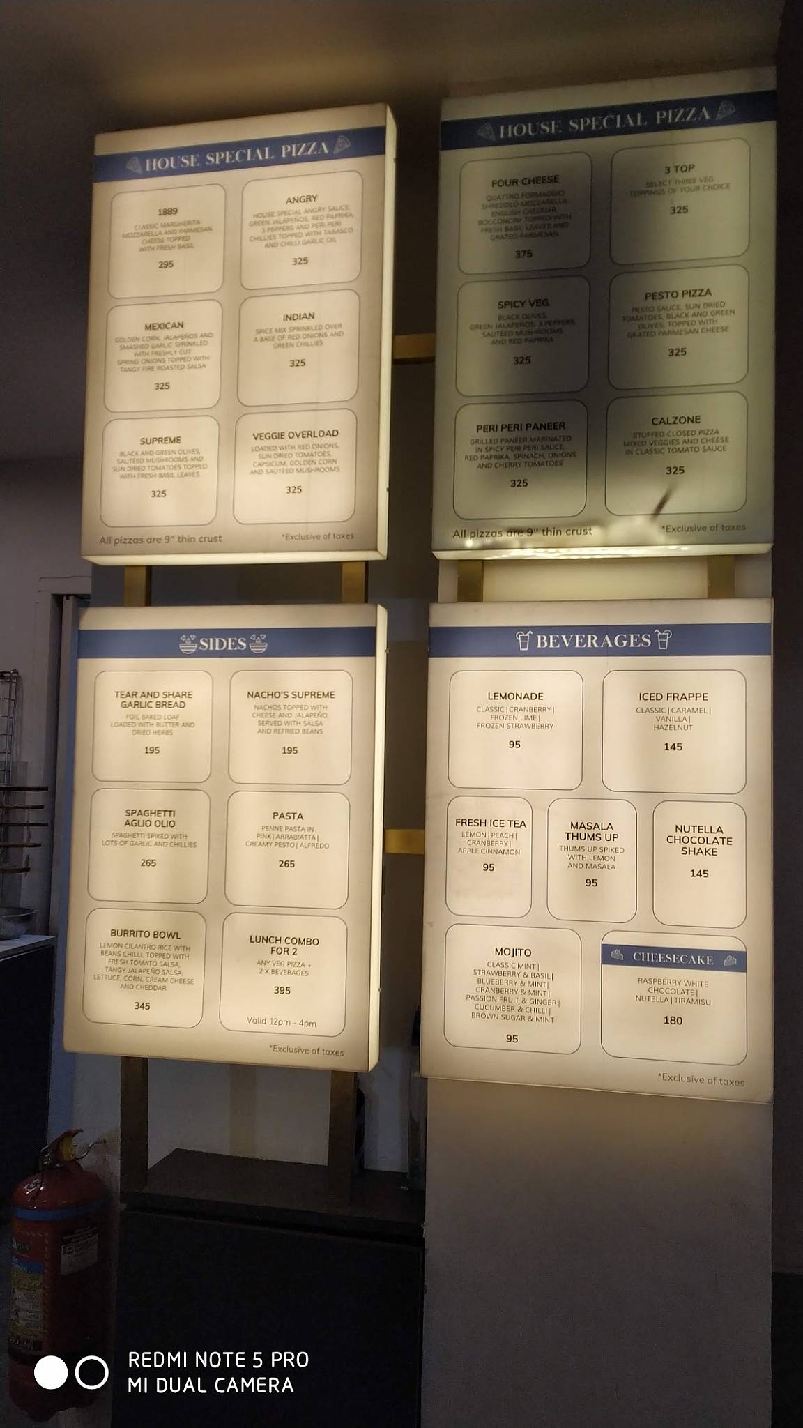 Menu at The Blue Oven., Vadodara
