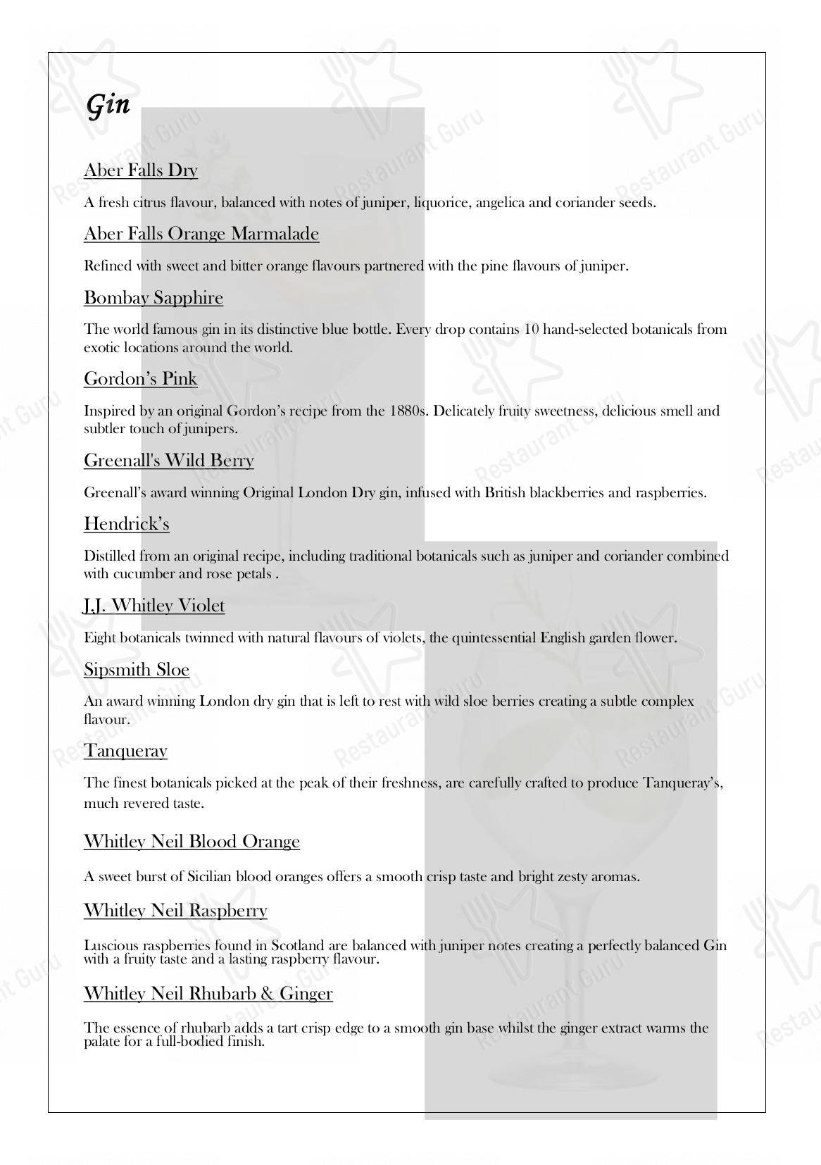 Menu at The Celtic Arms pub & bar, Mold