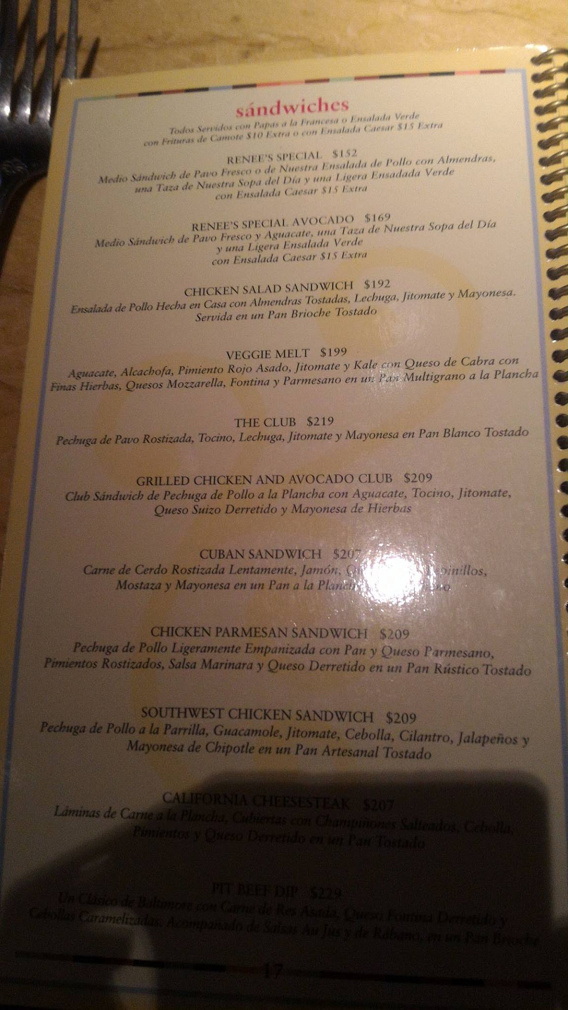 Carta del postres The Cheesecake Factory Galerías Guadalajara, Zapopan