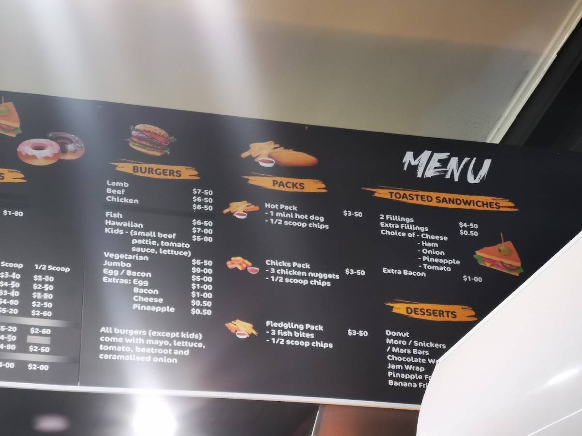 Menu at The Empty Nest Takeaways( Fish N Chips/Indian) restaurant, Ashhurst