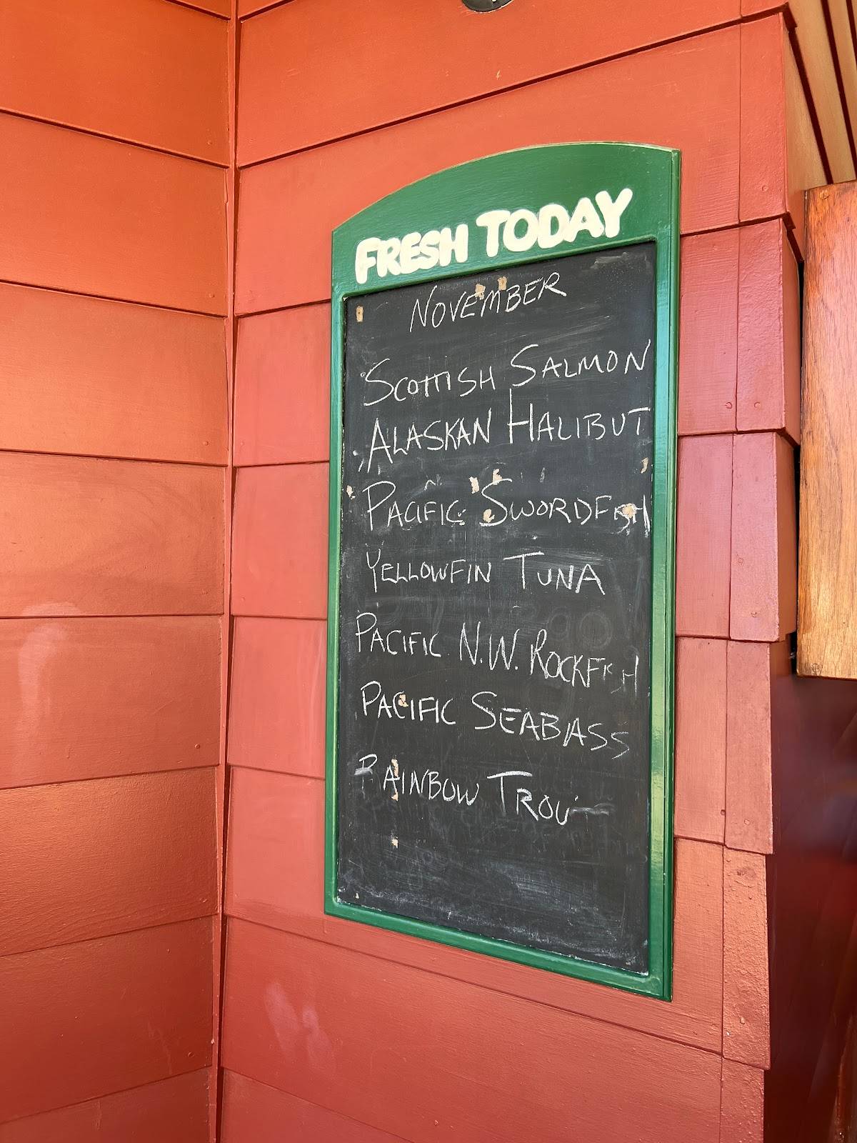 Menu at The Fish Market - San Diego restaurant, San Diego, 750 N Harbor Dr