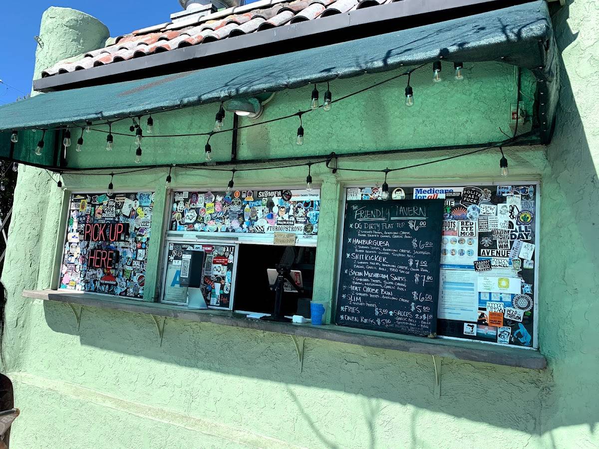 Menu at The Friendly Tavern restaurant, San Diego