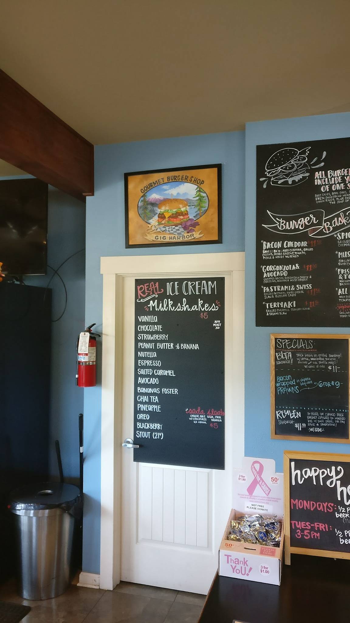Menu at The Gourmet Burger Shop restaurant, Gig Harbor