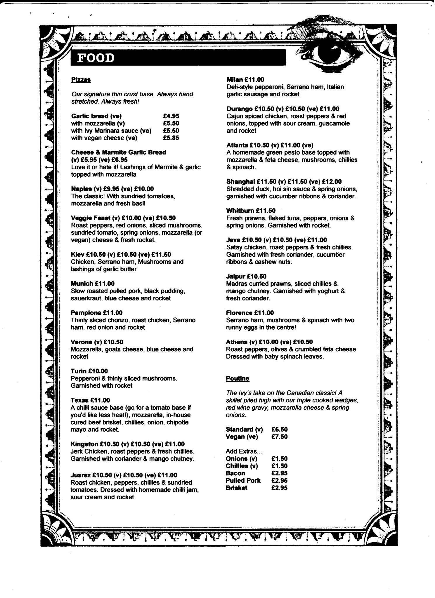 Menu at The Ivy House pub & bar, Sunderland