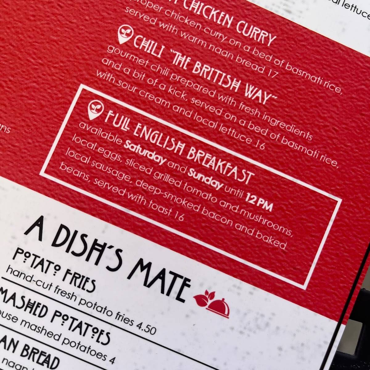 Menu at The Last Queen pub & bar, Enon