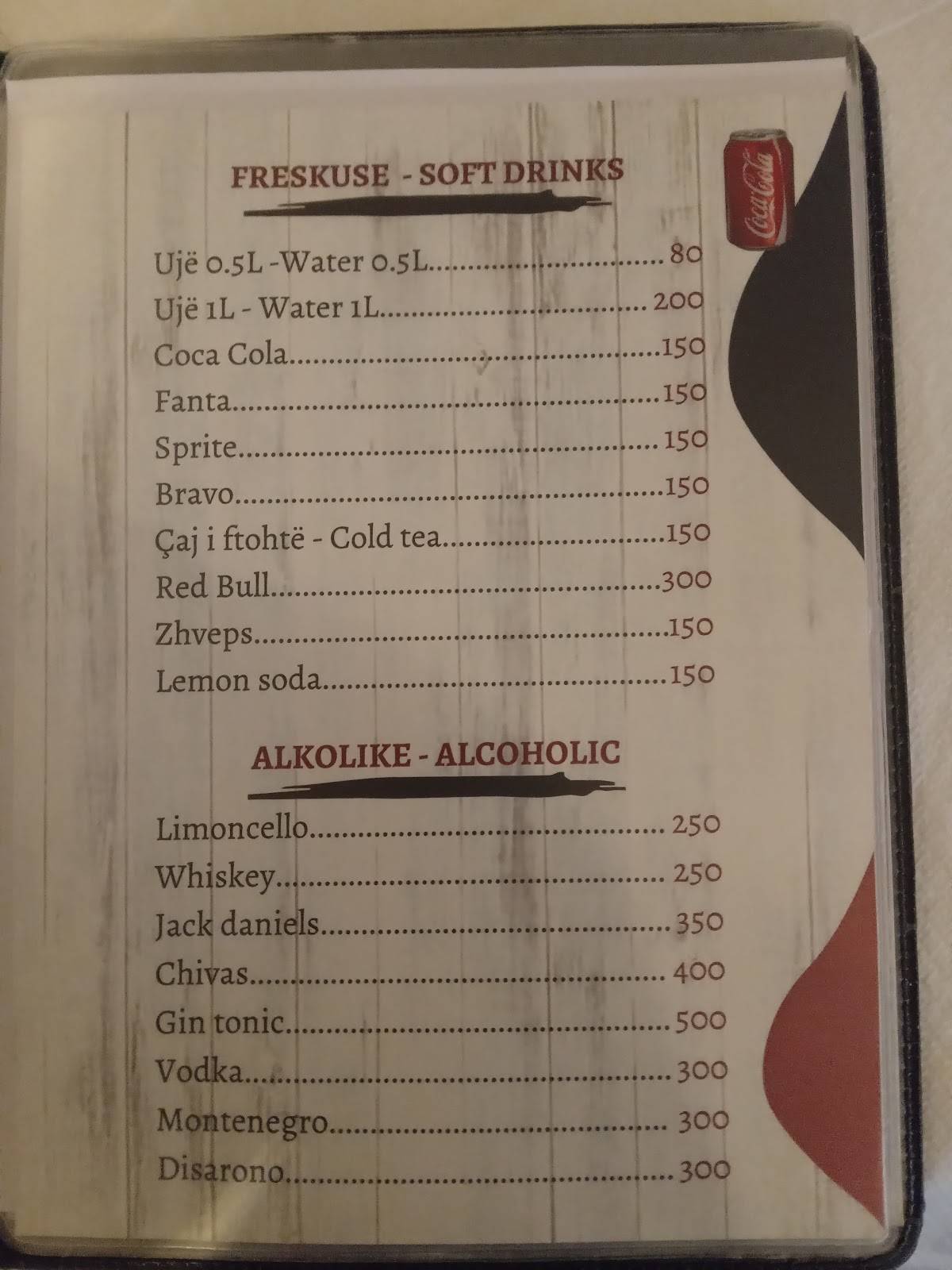 Menu at The Meat House Saranda restaurant, Sarandë