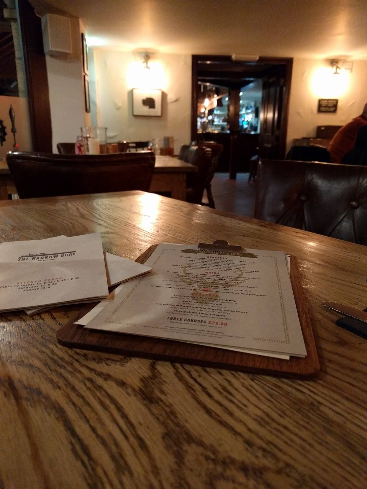 Menu at The Narrow Boat pub & bar, Skipton