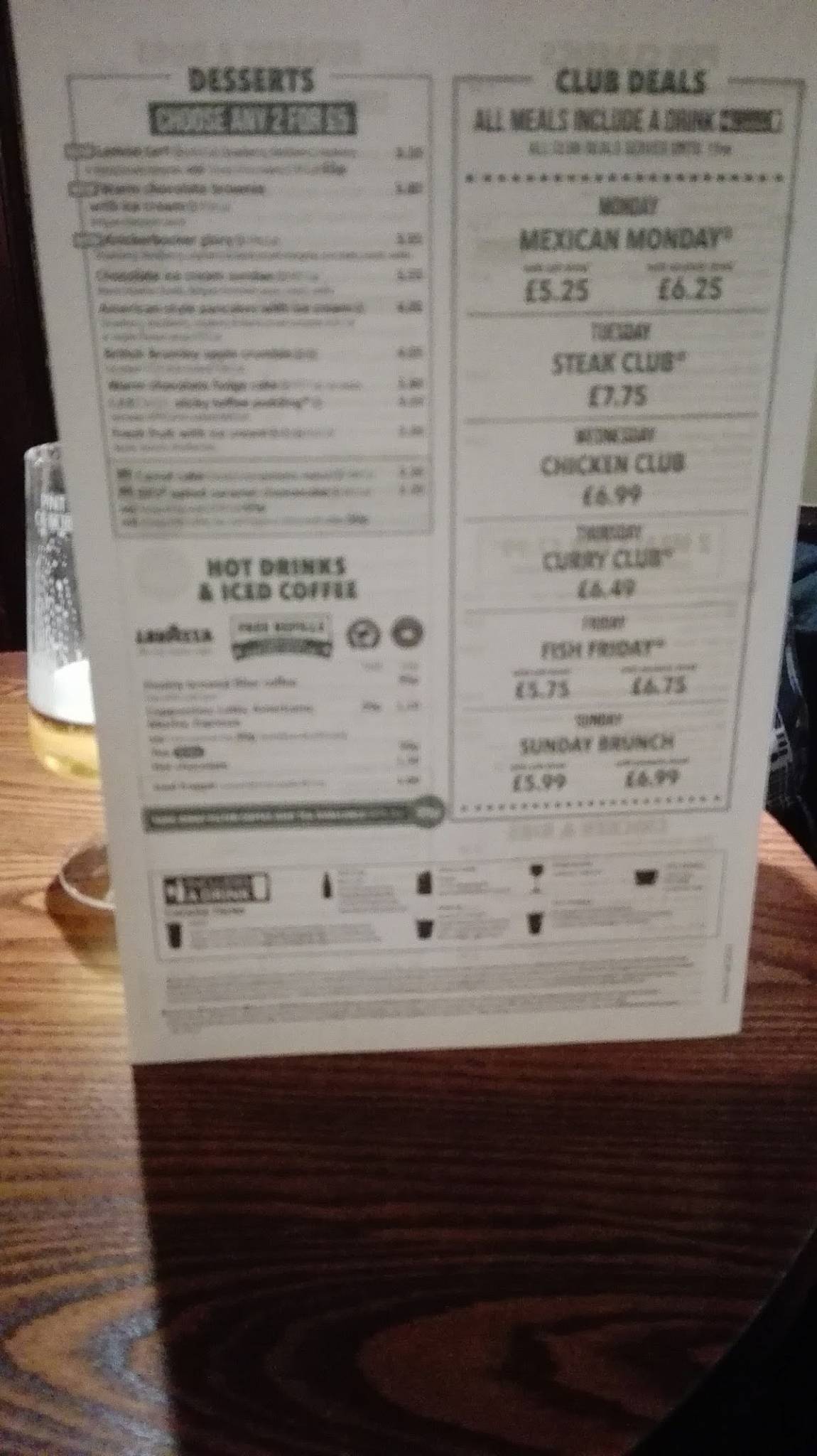 Menu at The Red Well - JD Wetherspoon pub & bar, Wellingborough