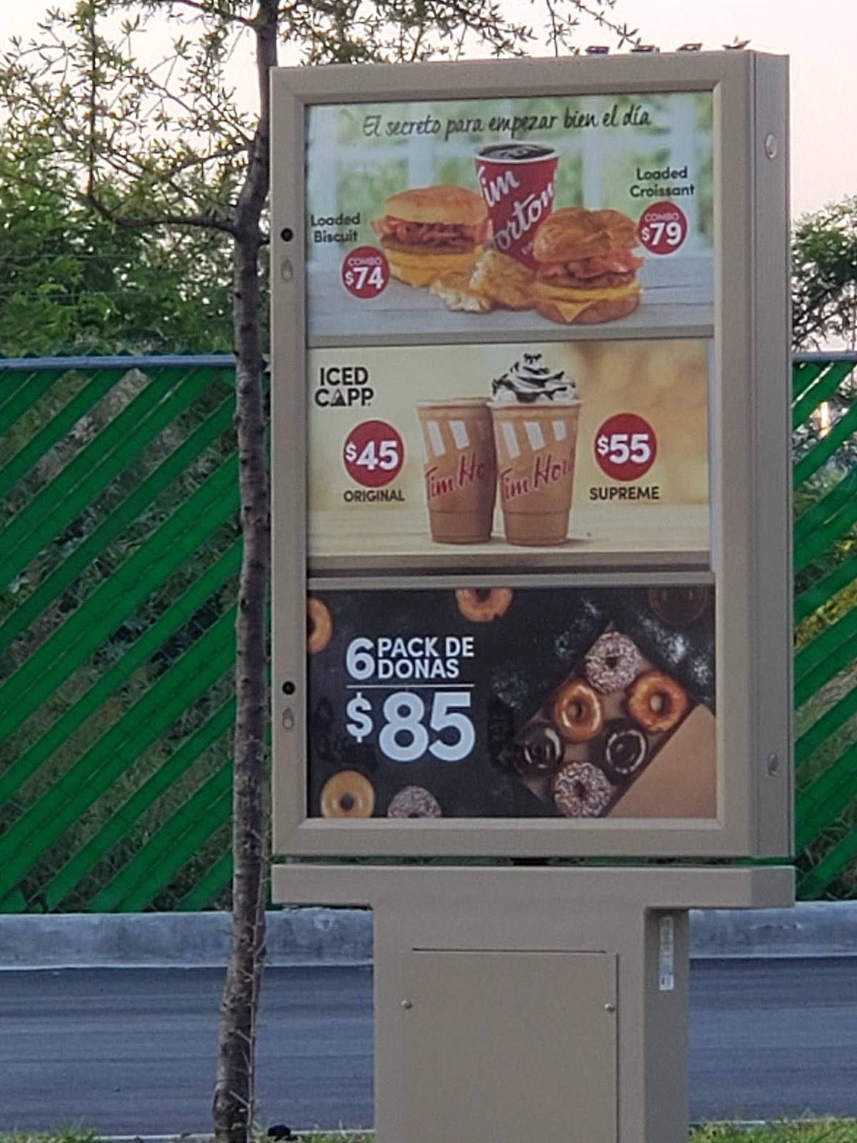 Carta del café Tim Hortons Office Park, Apodaca, Avenida Miguel Alemán ...
