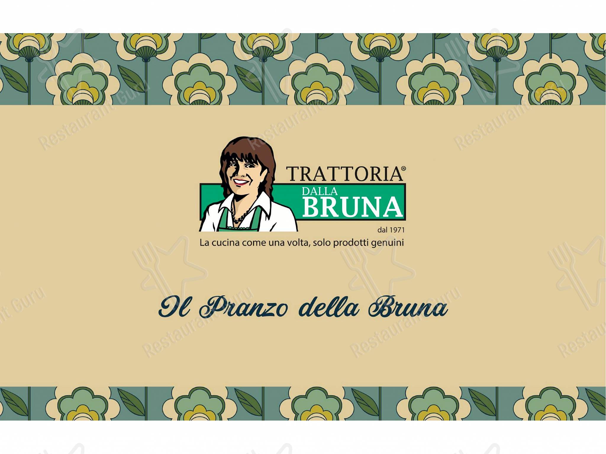 Speisekarte von Trattoria Dalla Bruna restaurant, Verona