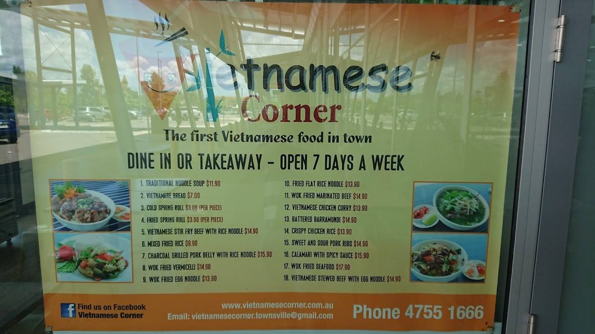 Menu at Vietnamese Corner Kirwan restaurant, Kirwan