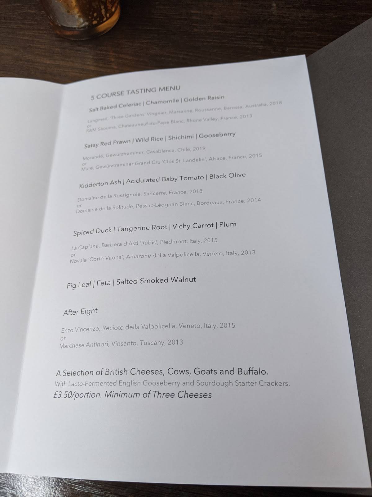 Menu at WOOD Manchester by Simon Wood restaurant, Manchester