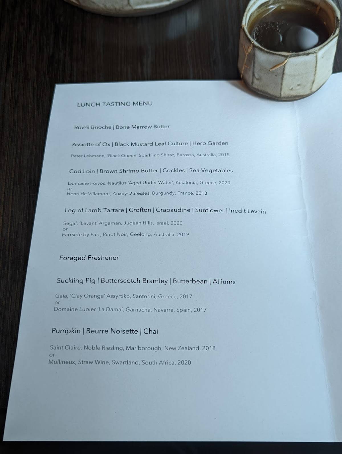 Menu at WOOD Manchester by Simon Wood restaurant, Manchester
