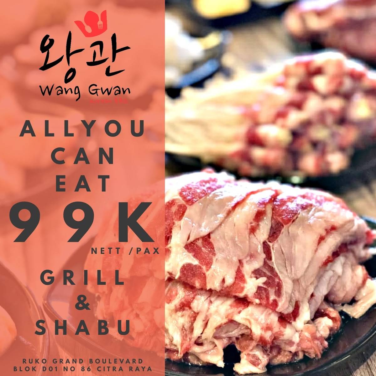Carta del restaurante 왕관 Wang-Gwan Korean Grill & Shabu, Mekar Bakti