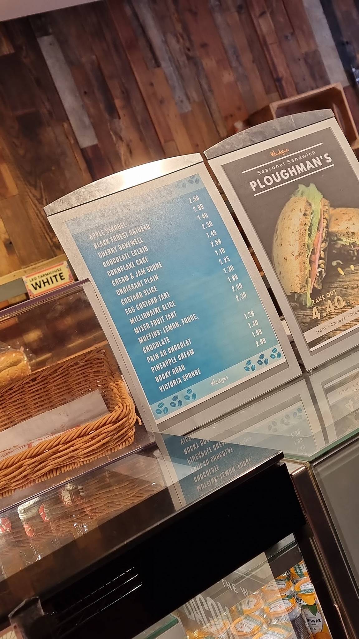 Menu at Wedges Bakery, Solihull, 387 Warwick Rd