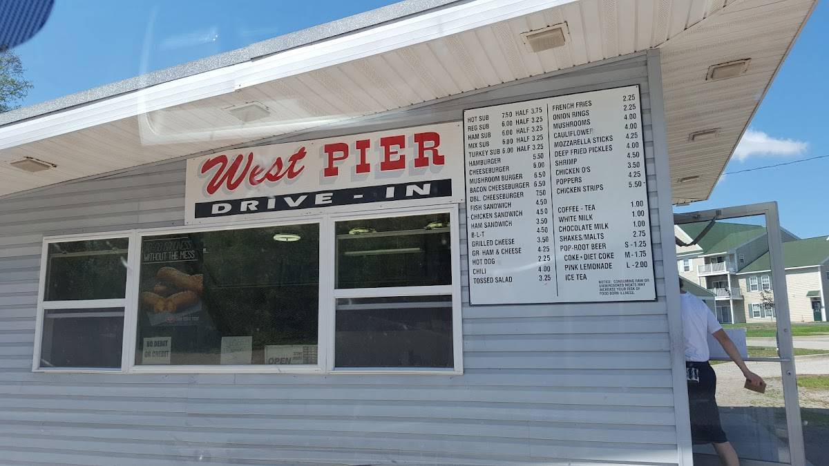Menu at West Pier Drive-In restaurant, Sault Ste. Marie