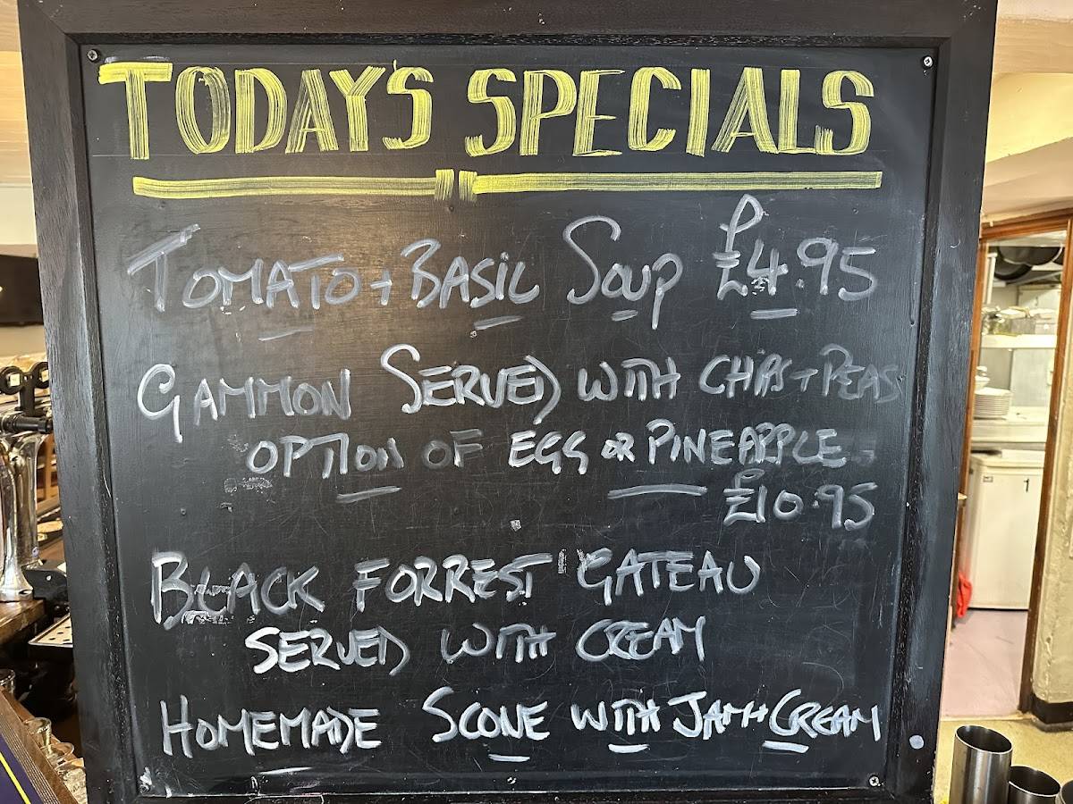 Menu at The Black Bull restaurant, Wetherby, 53 Market Pl