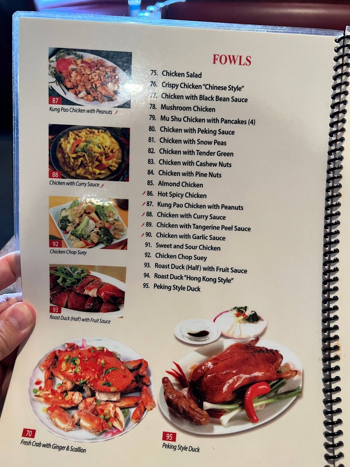 Menu at Silver Palace Chinese Restaurant, Whittier