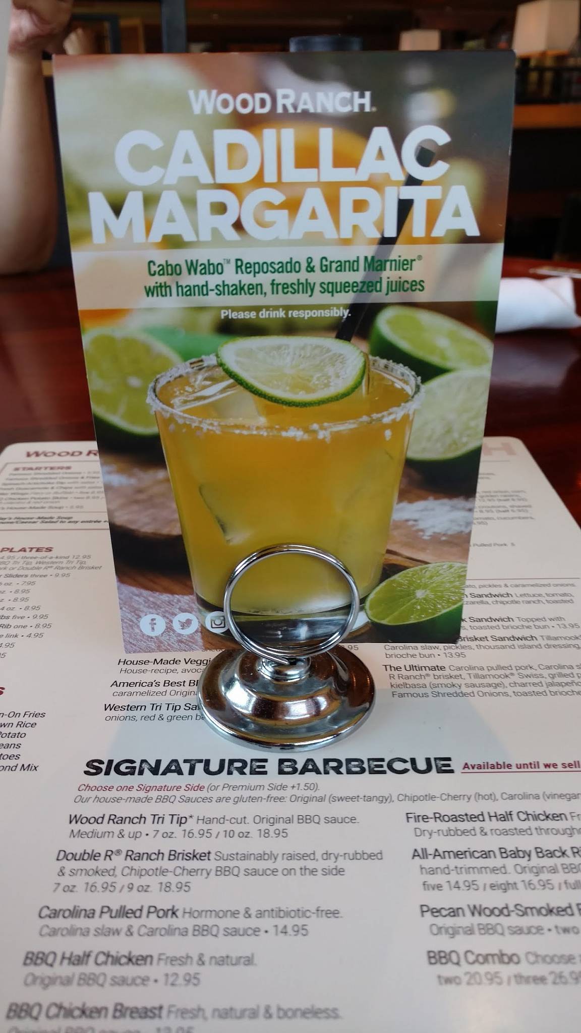 Menu at Wood Ranch BBQ, Cerritos