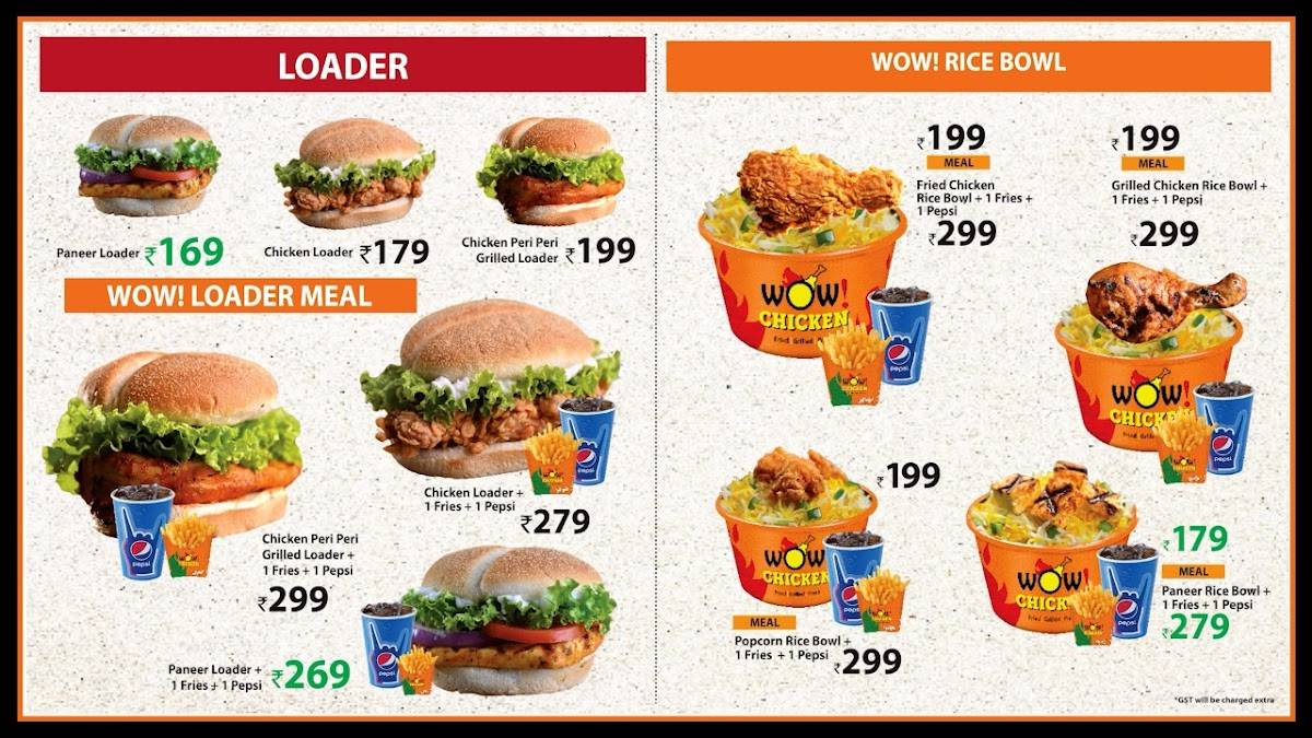 Menu at WOW Chicken, Kolkata, 33