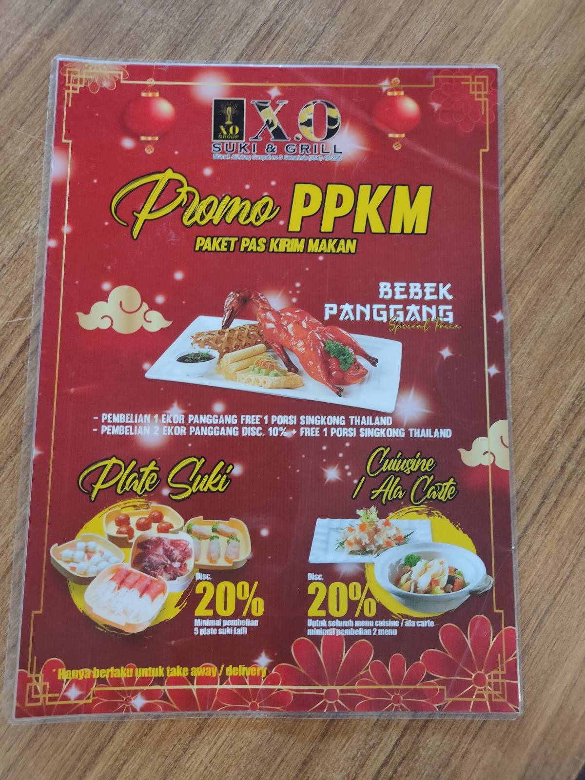 Menu at X.o Suki & Grill Big Mall restaurant, Samarinda