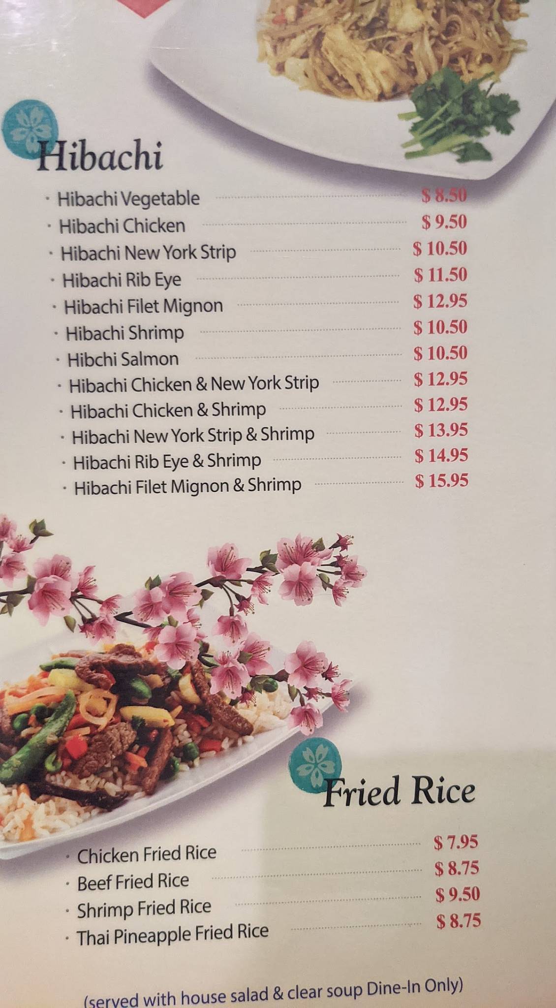 Menu at Yume Japanese & Asian Cuisine restaurant, Oxford