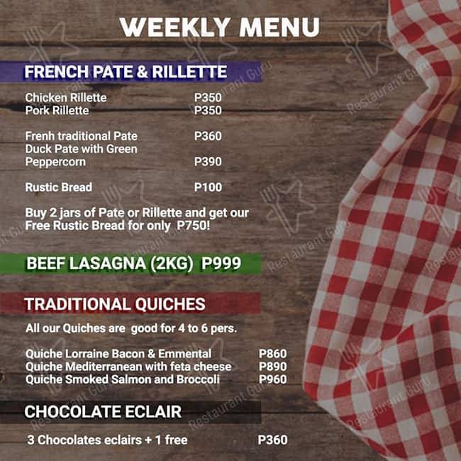 Menu at Society Lounge - Makati restaurant, Makati