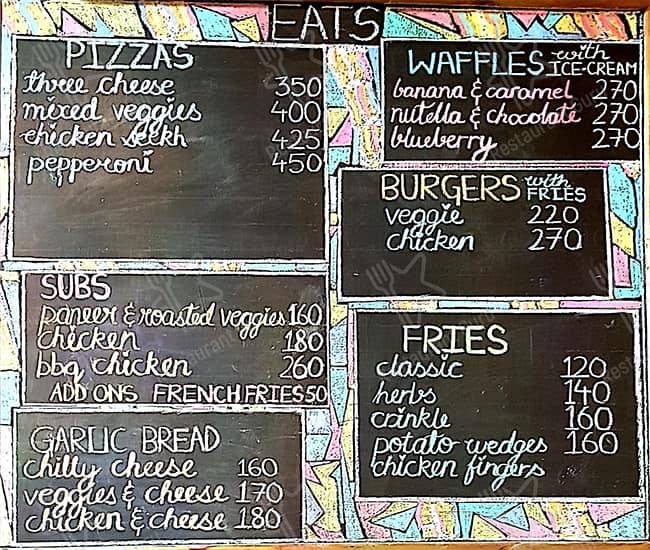 Menu at Cafe By The Way, Mussoorie