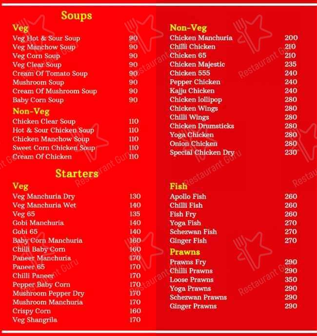 Menu at Rasta The Food Court, Hyderabad, 8-1-215/c/1