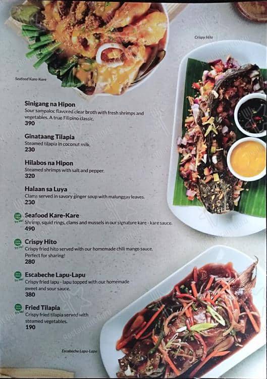 Menu at Comedor by Miguel and Maria restaurant, Marikina, 2f Mayor Gil ...