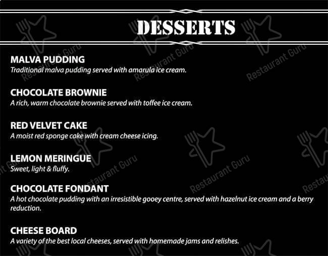 Menu at Trumps Grillhouse and Butchery pub & bar, Sandton