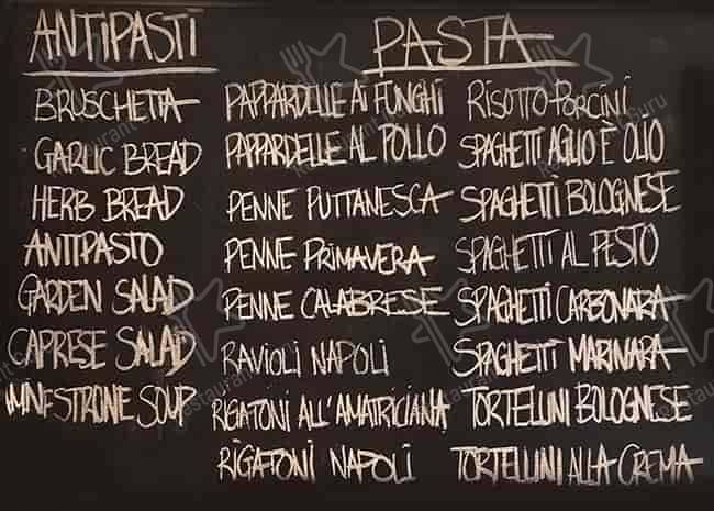 Menu at The Waiters Restaurant, Melbourne
