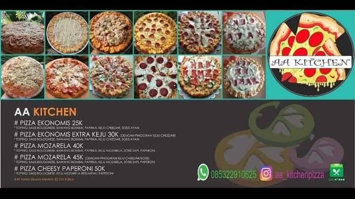 Menu at AA Kitchen - Pizza restaurant, Bandung