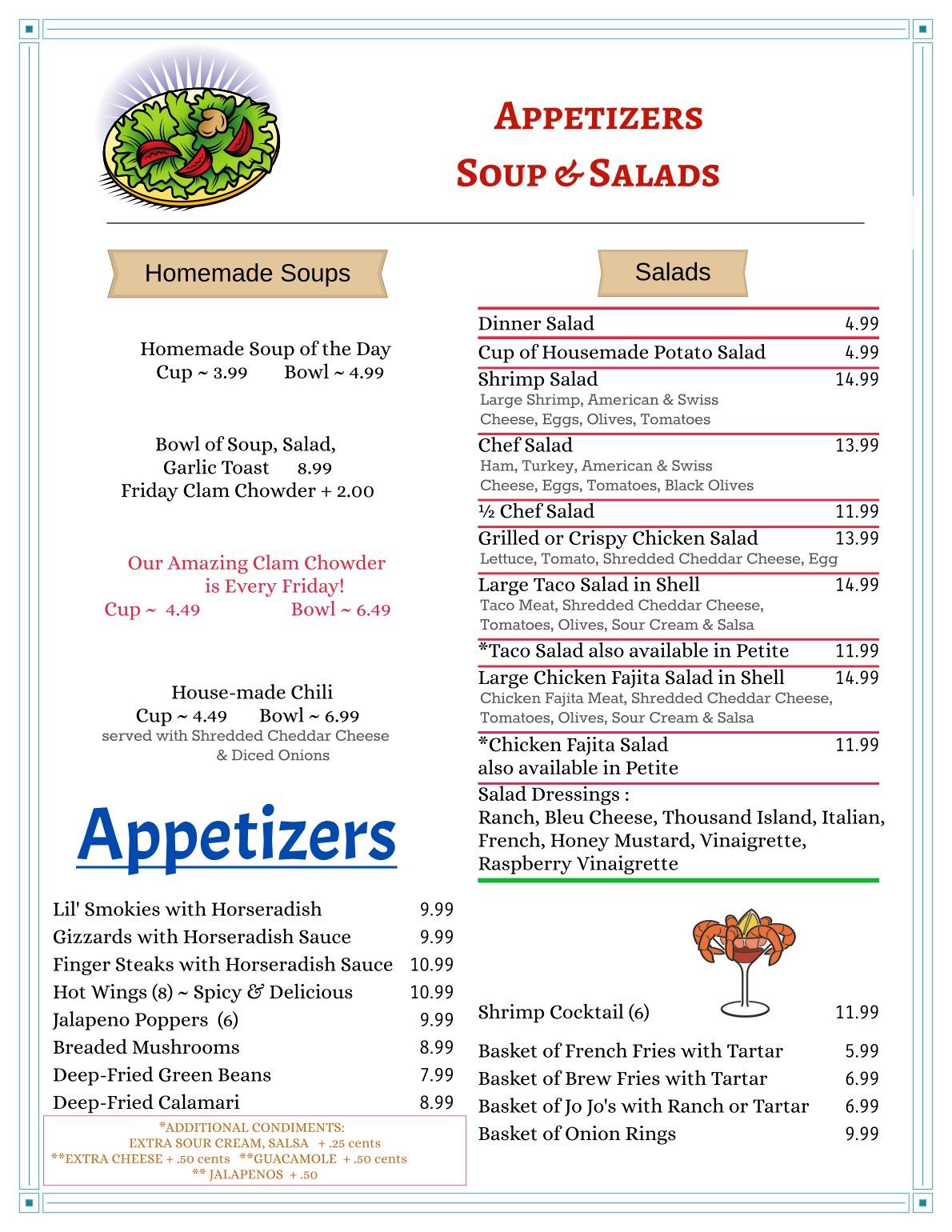 Menu at Acorn Saloon & Feeding Station pub & bar, Colville