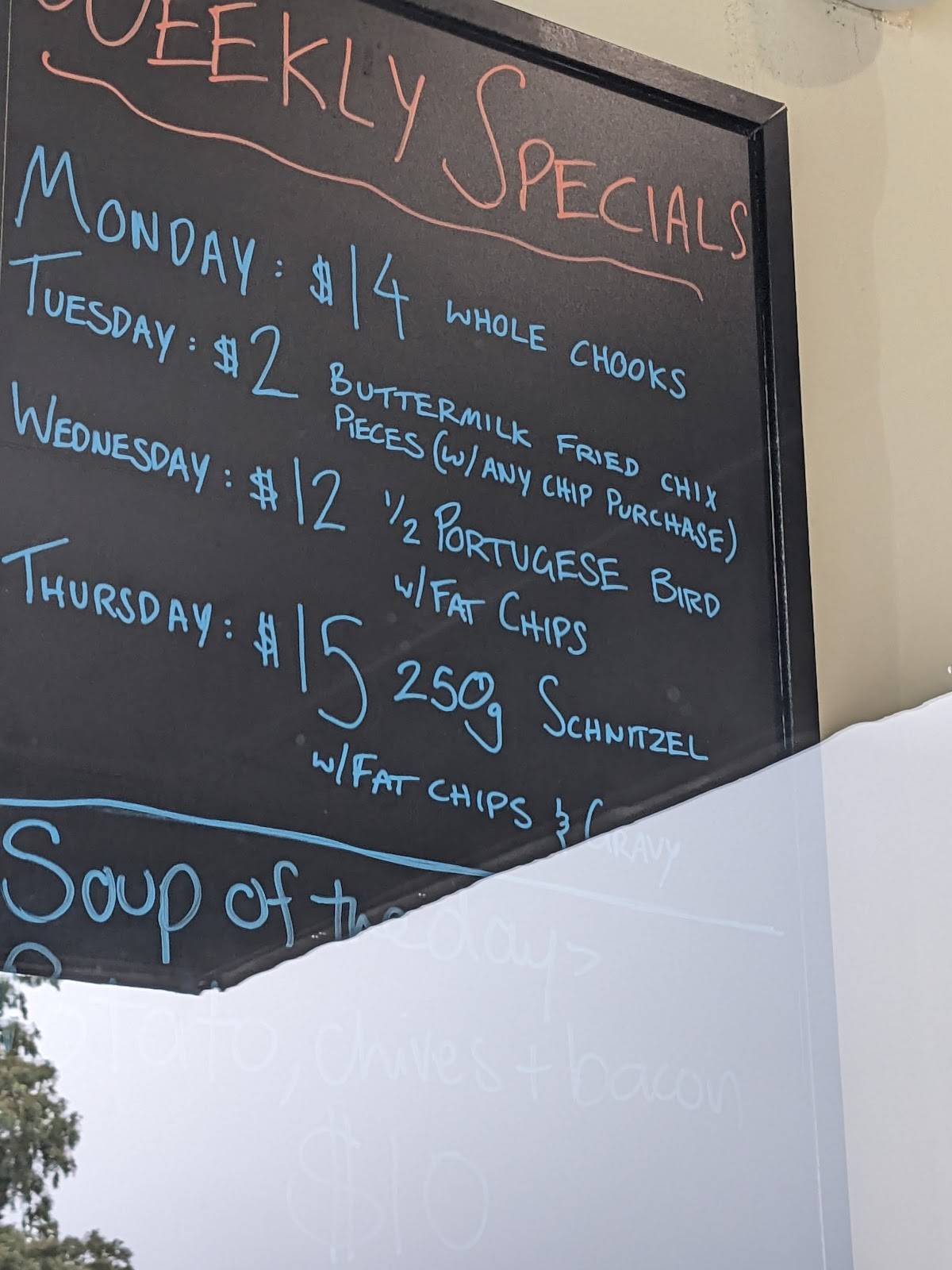 Menu at Cheeky Chook Eats restaurant, Lockleys