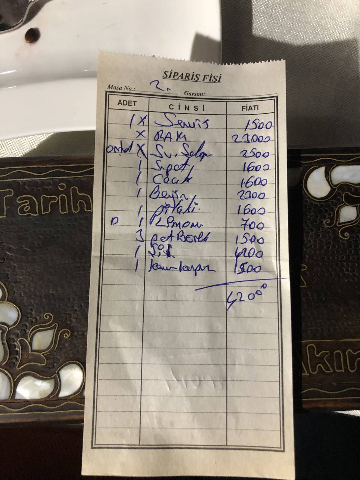 Menu at Akınal Gar Restaurant, Gaziantep, İstasyon Meydanı TCDD Gar ...