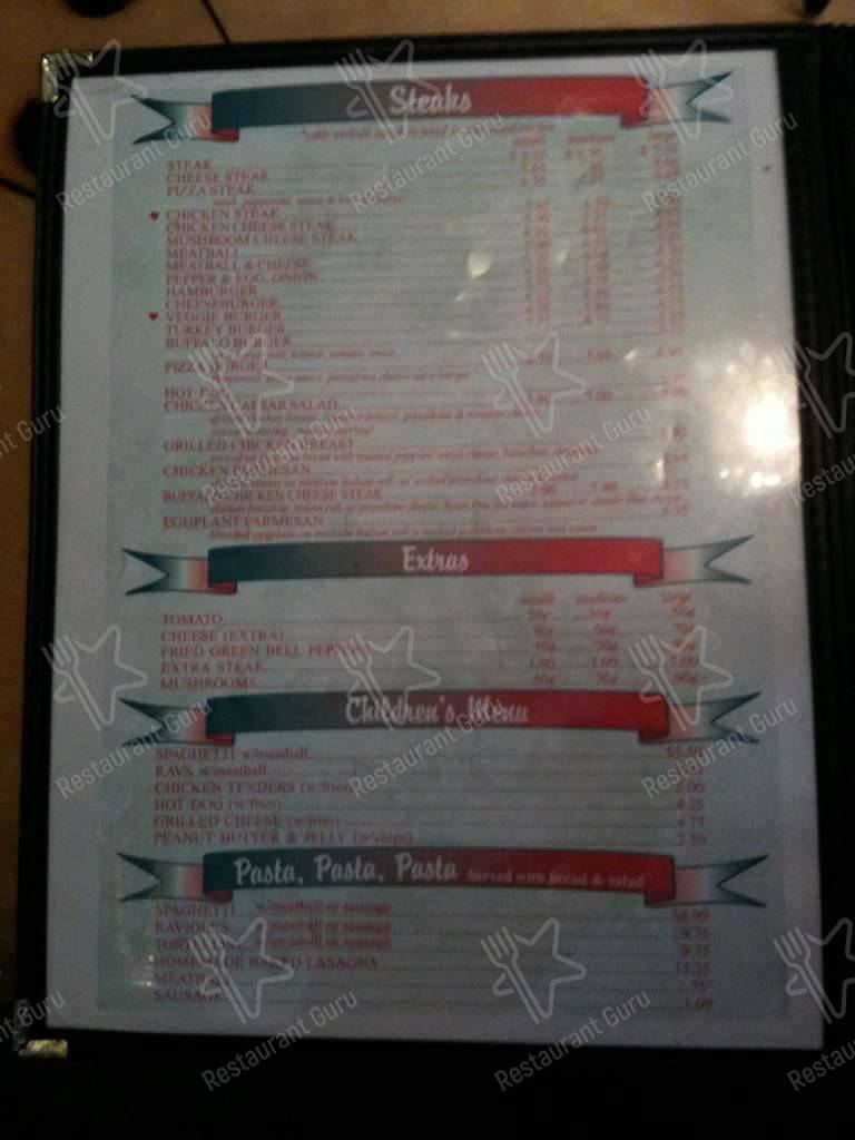 Menu at Al Casapulla's Subs & Steaks pizzeria, Millville