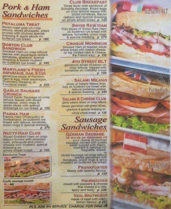Menu at Almon Marina restaurant, Taguig