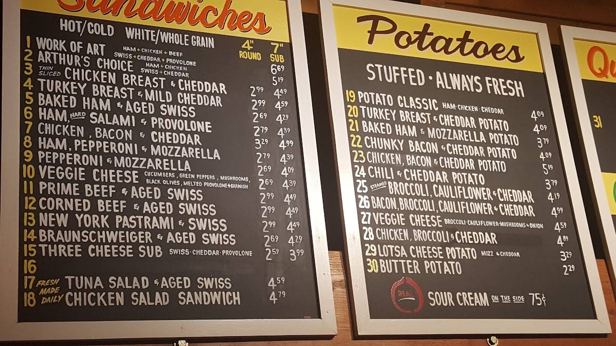 Menu at Arthur's Garden Deli fast food, Dixon
