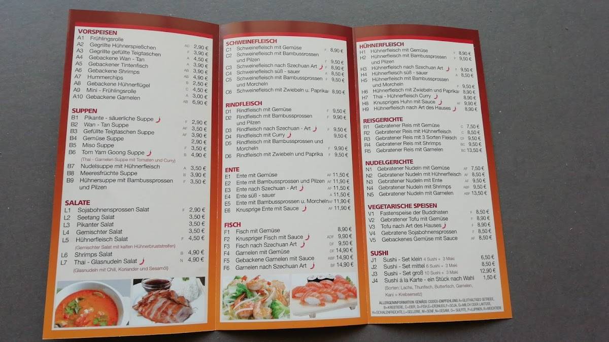 Speisekarte von Asia Restaurant Madame Xiao, Eugendorf
