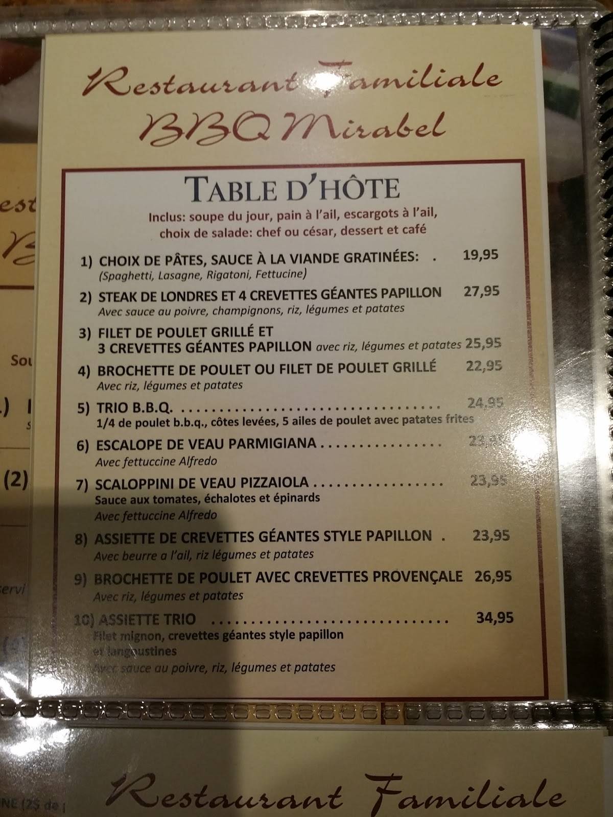 Menu au BBQ Mirabel, Mirabel, Bd Curé-Labelle