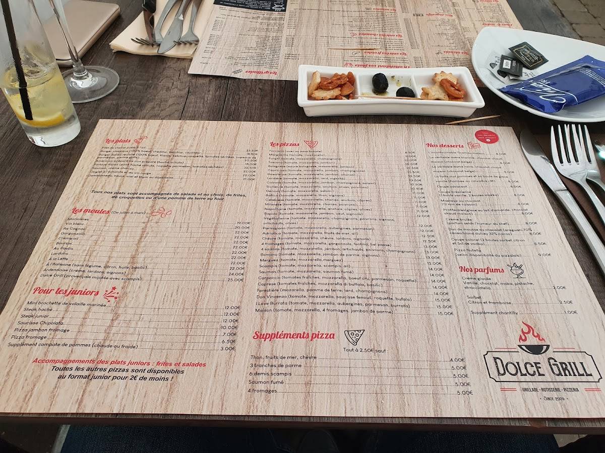 Menu au DOLCE GRILL FRAMERIES-MONS, Frameries