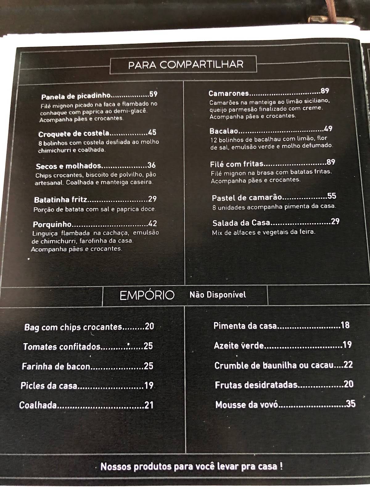 Menu em BLAS RESTAURANTE INTERNACIONAL, Brasília, CLN 406 Bloco D