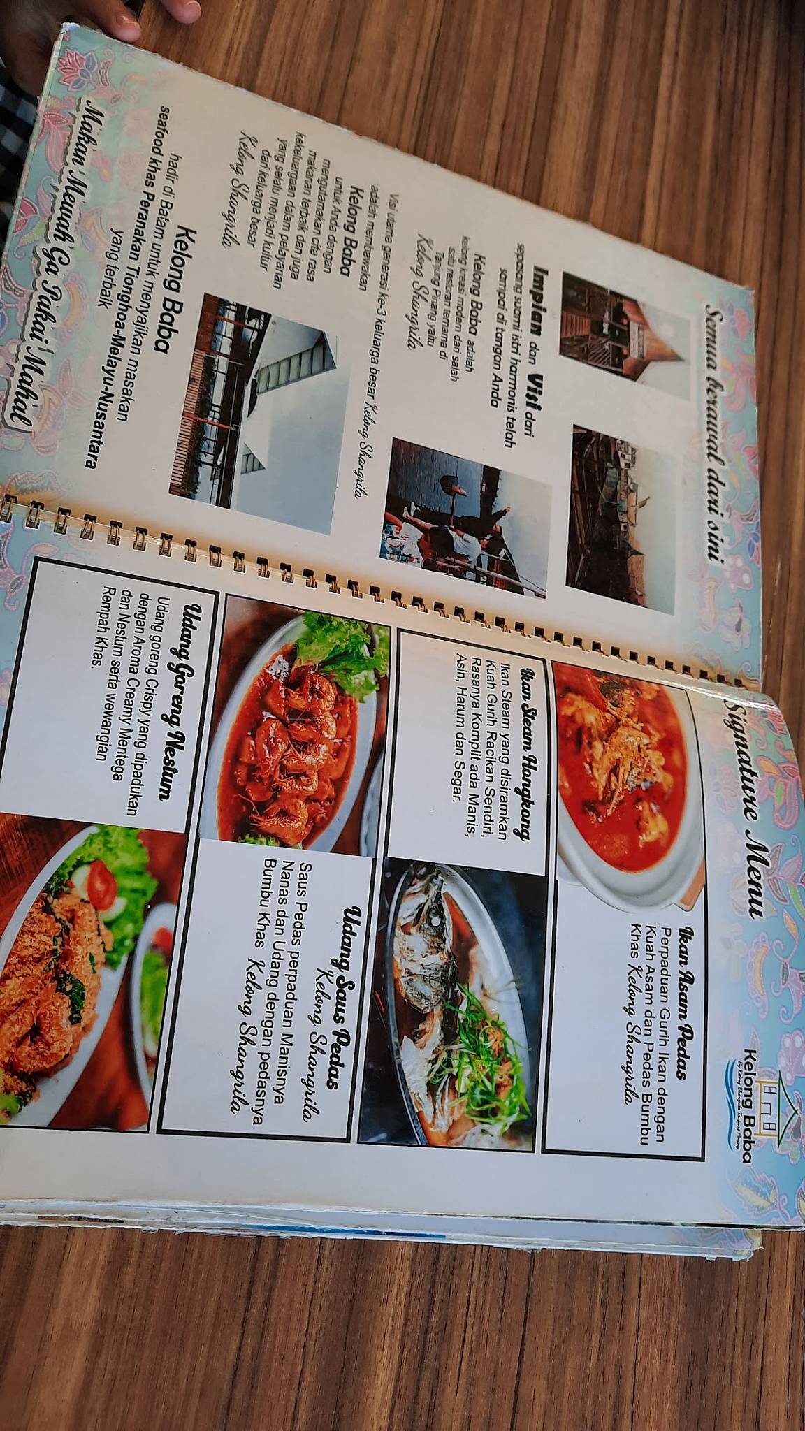 Menu at Kelong Baba by Kelong Shangrila Tj. Pinang restaurant, Batam